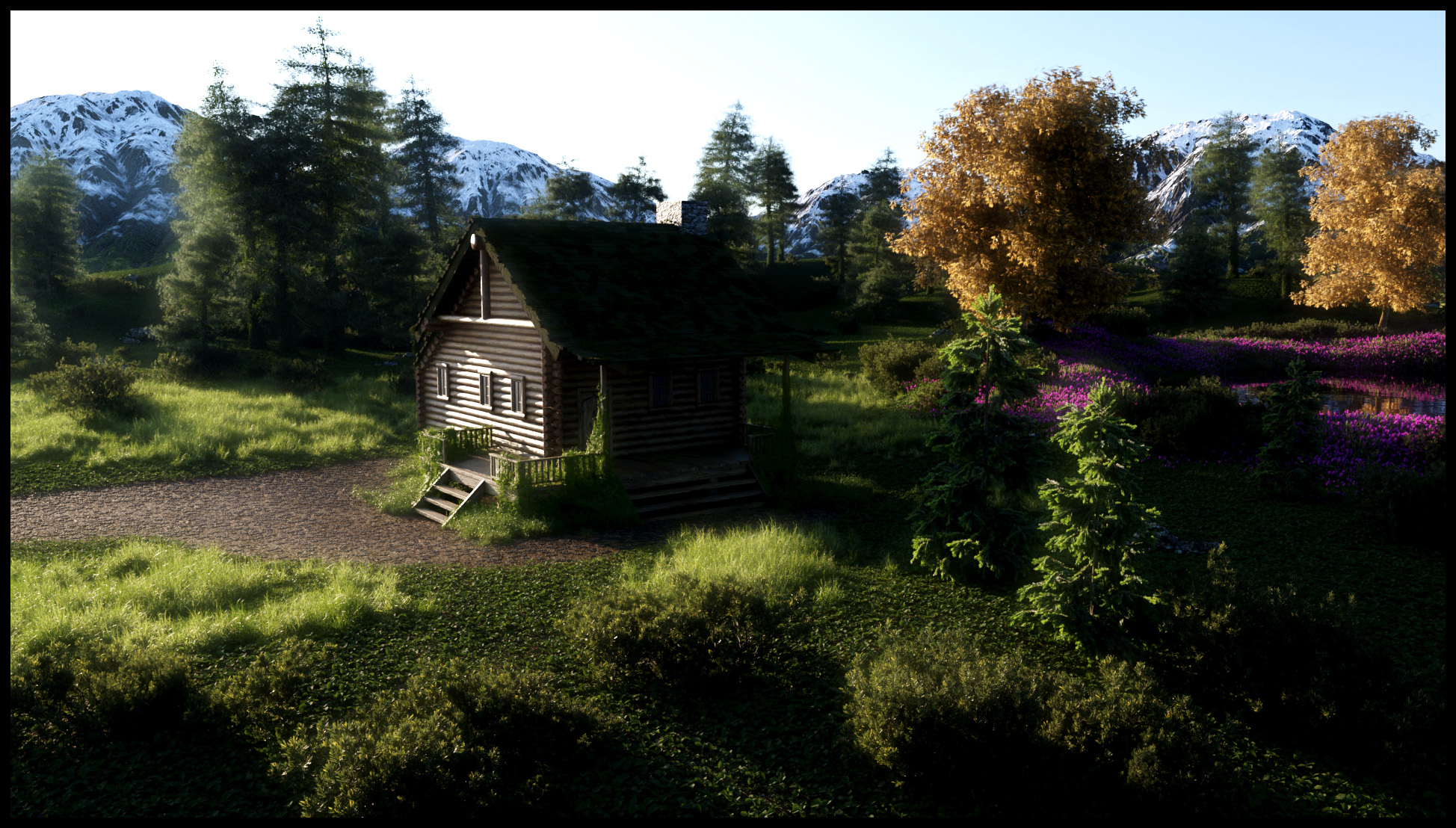 Berghütte - Active Rendering